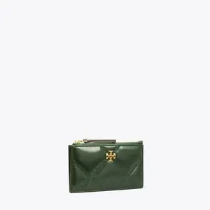Tory Burch Tory Burch Kira Diamond Quilt Zip Card Case Basil