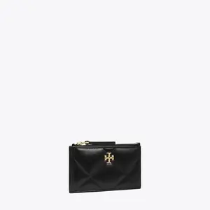 Tory Burch Tory Burch Kira Diamond Quilt Zip Card Case Black