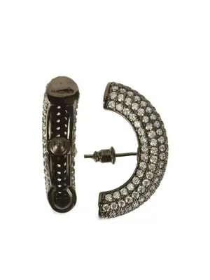 PANCONESI Cubic Zirconia Half-hoop Earrings