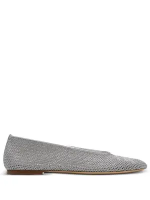 Burberry Mesh Ballerina Shoes - Silver