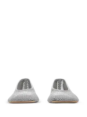 Burberry Mesh Ballerina Shoes - Silver