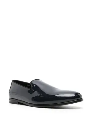 DOUCAL'S Almond-toe Leather Loafers