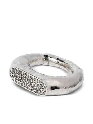 PARTS OF FOUR Thick Roman Hammered Diamond Bracelet