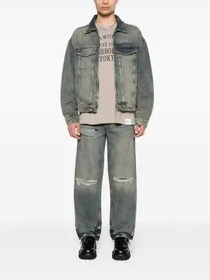 REPRESENT R4 Washed-denim Jacket - Blue
