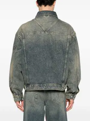 REPRESENT R4 Washed-denim Jacket - Blue