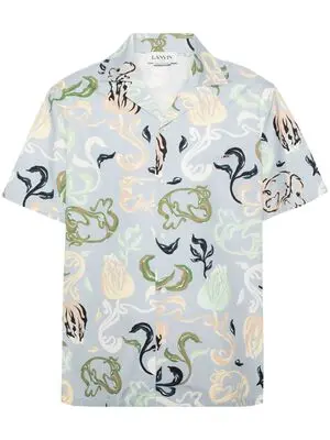 LANVIN Abstract-print Cotton Shirt