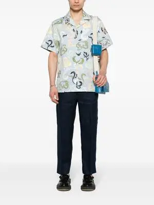 LANVIN Abstract-print Cotton Shirt