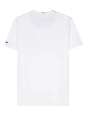 MC2 SAINT BARTH Blanche Contrast-pocket T-shirt