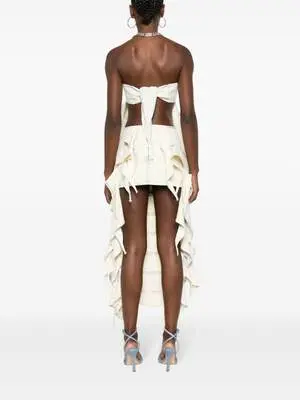 Y/project Bandeau-style Denim Top - Neutrals