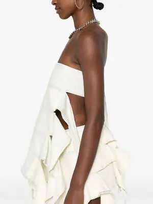 Y/project Bandeau-style Denim Top - Neutrals