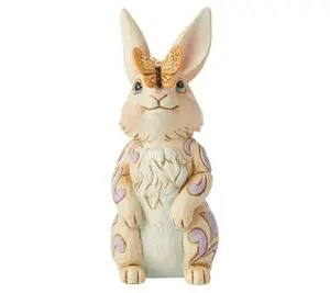 JIM SHORE Mini Bunny With Butterfly - One-color