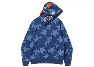 A BATHING APE Sta Pattern Shark Full Zip Hoodie
