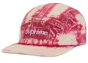 Supreme Bleached Chino Camp Cap - Red