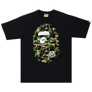 A BATHING APE Abc Camo Big Ape Head Tee - Black