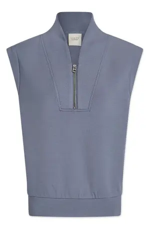 Varley Loretta Sleeveless Half-zip - Stone Blue