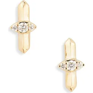 DANA REBECCA DESIGNS Reese Brooklyn Diamond Stud Earrings - Yellow Gold/diamond