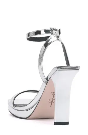 Jessica Simpson Ankle Strap Platform Sandals - Silver 01