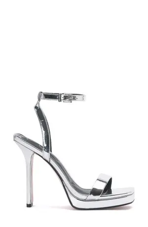 Jessica Simpson Ankle Strap Platform Sandals - Silver 01