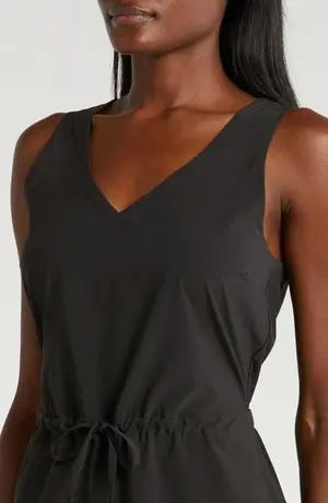 FREE FLY Breeze Drawstring Waist Dress - Black