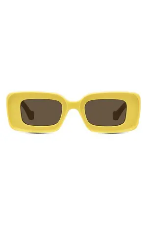 Loewe Loewe Chunky Anagram Rectangular Sunglasses Shiny Yellow/brown
