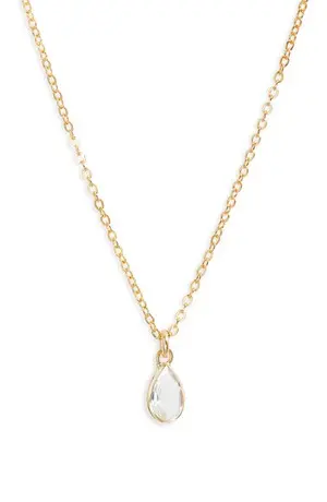 SET & STONES Everett White Topaz Pendant Necklace