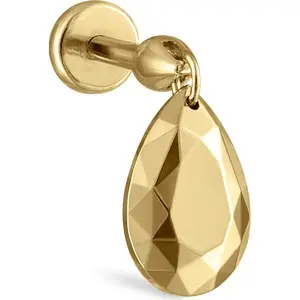 MARIA TASH Faceted Pear Single Stud Earring - Yellow Gold