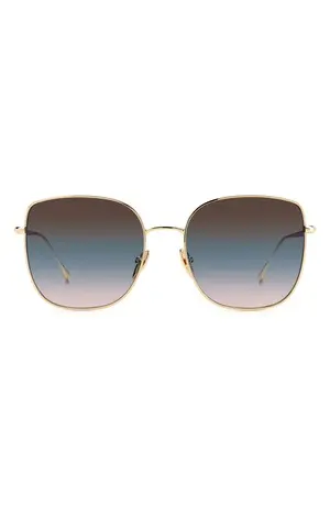 Isabel Marant 58mm Gradient Square Sunglasses - Rose Gold/ Rose Gold