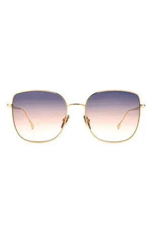 Isabel Marant Isabel Marant 58mm Gradient Square Sunglasses Rose Gold/grey Shaded Pink