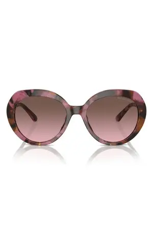Michael Kors 56mm Round Sunglasses - Tortoise