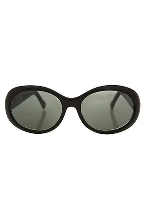 SUNGLASS MUSEUM Vintage Bee Oval Sunglasses By Sunglass Museum Black