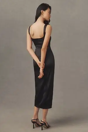 bhldn elliana sleeveless corset satin midi dress BHLDN | Dresses | Bhldn Elliana Sleeveless Corset Satin Midi Dress