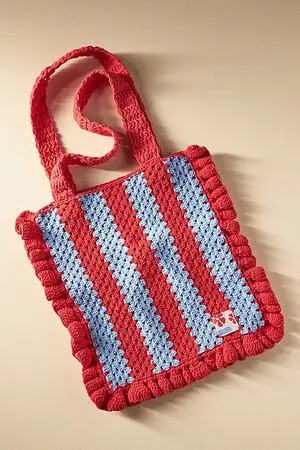 DAMSON MADDER Frill Crochet Bag