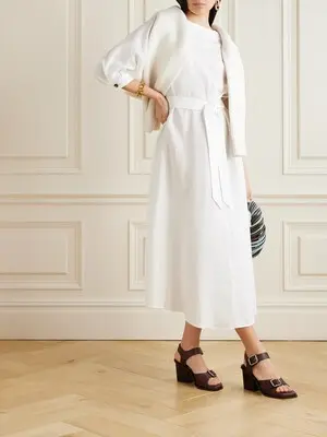 Loro Piana Belted Linen Dress