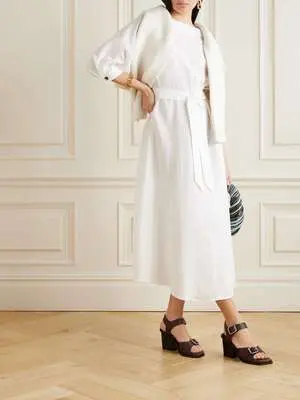 Loro Piana Belted Linen Dress