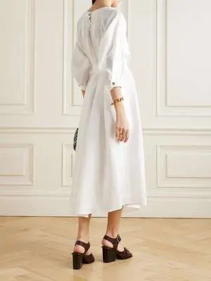 Loro Piana Belted Linen Dress