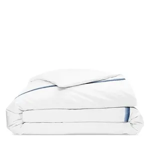 AMALIA HOME COLLECTION Douro Egyptian Cotton Duvet Cover - White/blue