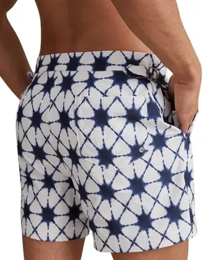 REISS California Printed Regular Fit Swim Trunks
