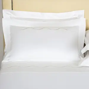 Frette Luminescent Pearls Embroidered Standard Sham - Milk/gold