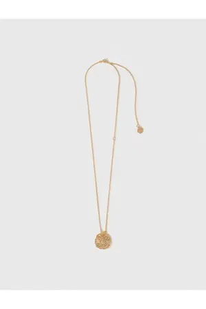 Maje Zodiac Medal Necklace - Aqua