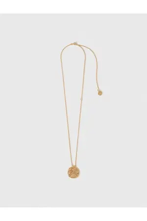 Maje Zodiac Medal Necklace - Gold
