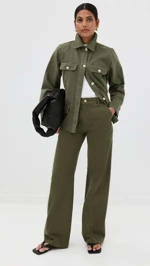 ANINE BING Corey Barn Jacket - Army Green