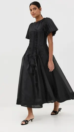 Aje Nova Pleated Midi Dress