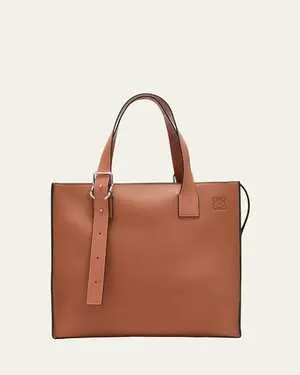 Loewe Buckle Zip Leather Tote Bag - Tan | Editorialist