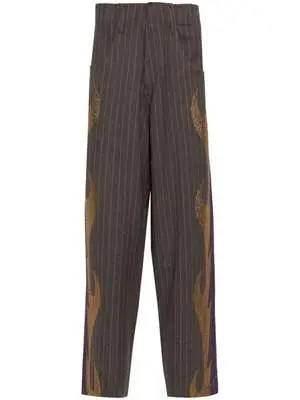 BLUEMARBLE Rhinestone-embellished Tapered Trousers - Brown