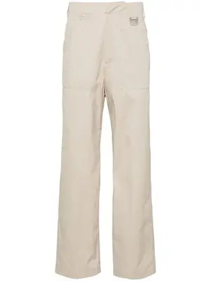 Fendi Logo-plaque Straight-leg Trousers