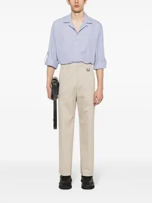 Fendi Logo-plaque Straight-leg Trousers