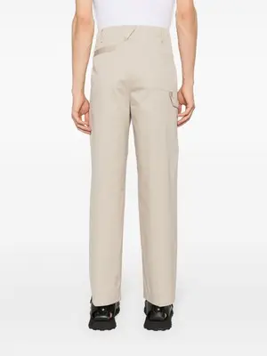 Fendi Logo-plaque Straight-leg Trousers