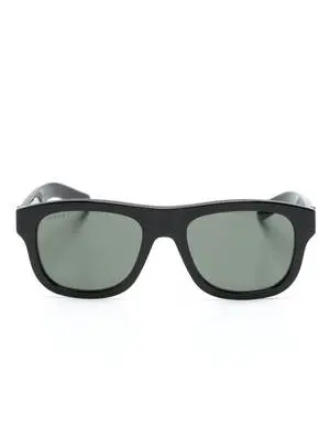 Gucci Rectangle-frame Sunglasses - Black