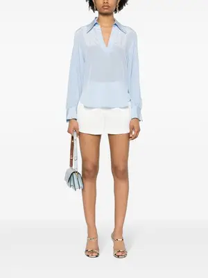 BLANCA VITA Benjamin Silk Blouse - Blue