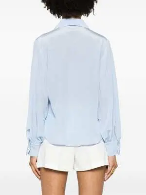 BLANCA VITA Benjamin Silk Blouse - Blue